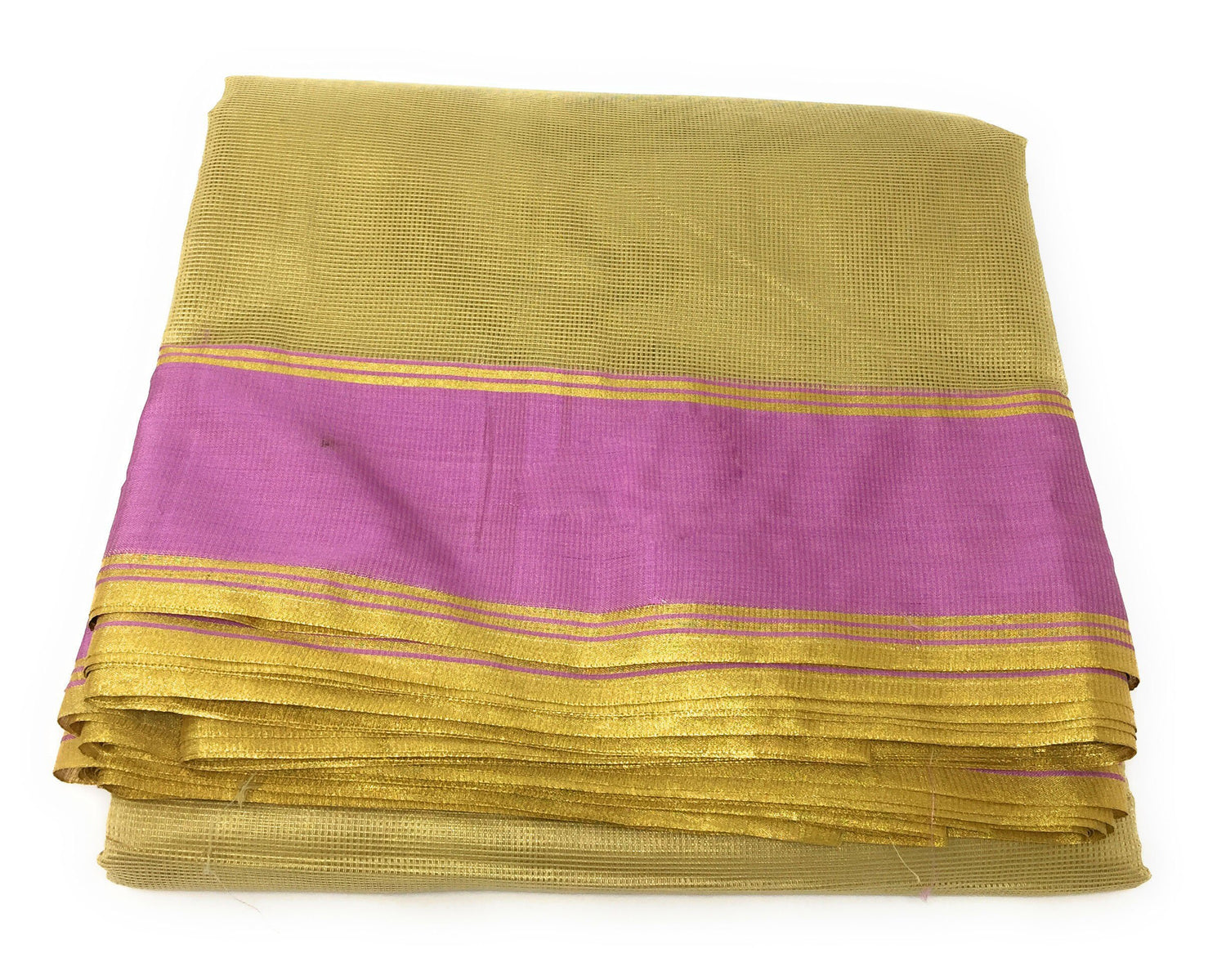 Buy Golden Tissue Fabric Online | By the Yard | Inhika.com